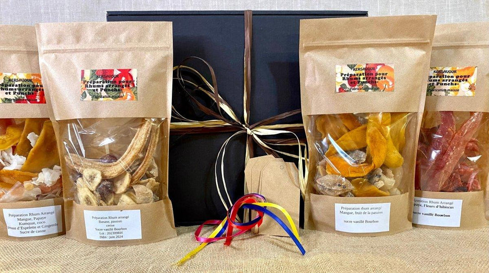 Coffret sachet pour rhum arrange réunion